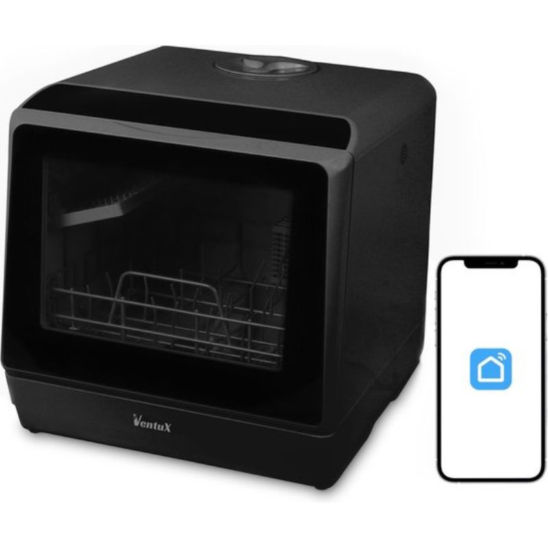 Ventux® Mini Vaatwasser Incl. App – Afwasmachine – 5 Programma’s – 900 ...