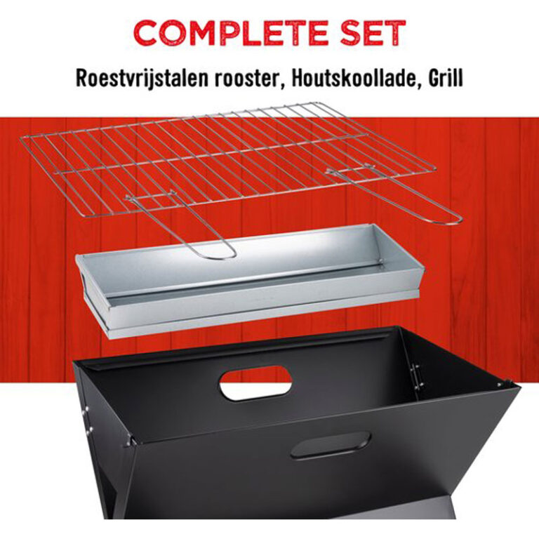 BBQ Collection Tafel BBQ Houtskool - Camping BBQ - Opvouwbare en ...